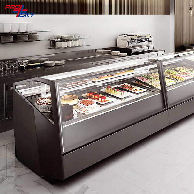 Prosky Super Vision Ice Cream Display Fridge / Topopening Design Ice ...