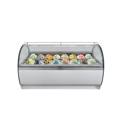 Prosky Curved Glass Wholesake Mini Ice Cream Display Freezer With Led ...