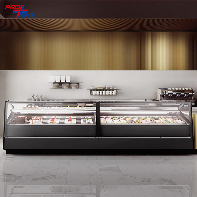 Prosky Super Vision Ice Cream Display Fridge / Topopening Design Ice ...